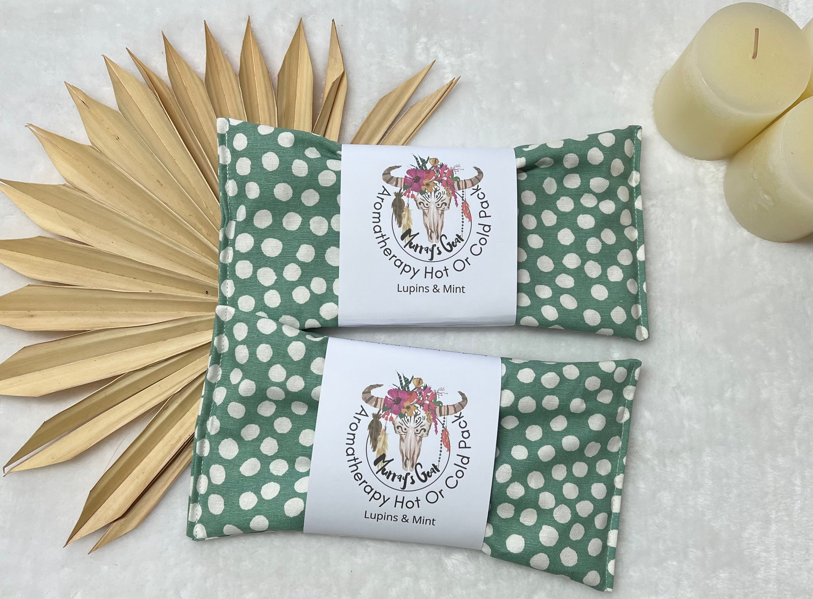 Green and white polkadot - Custom Lupin - Heat Pack – Murray’s Goat